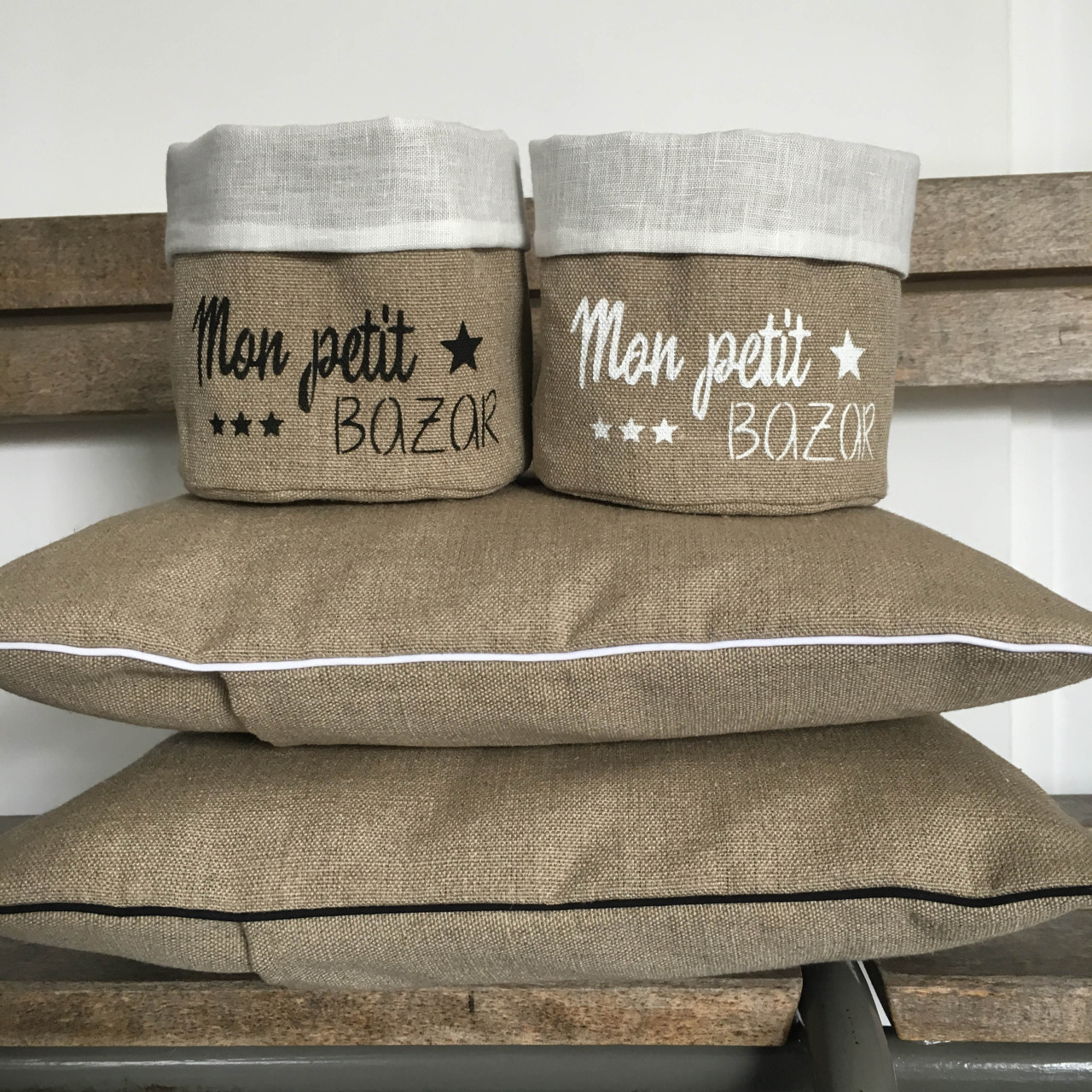 Fourre tout lin or / Affaires de Famille